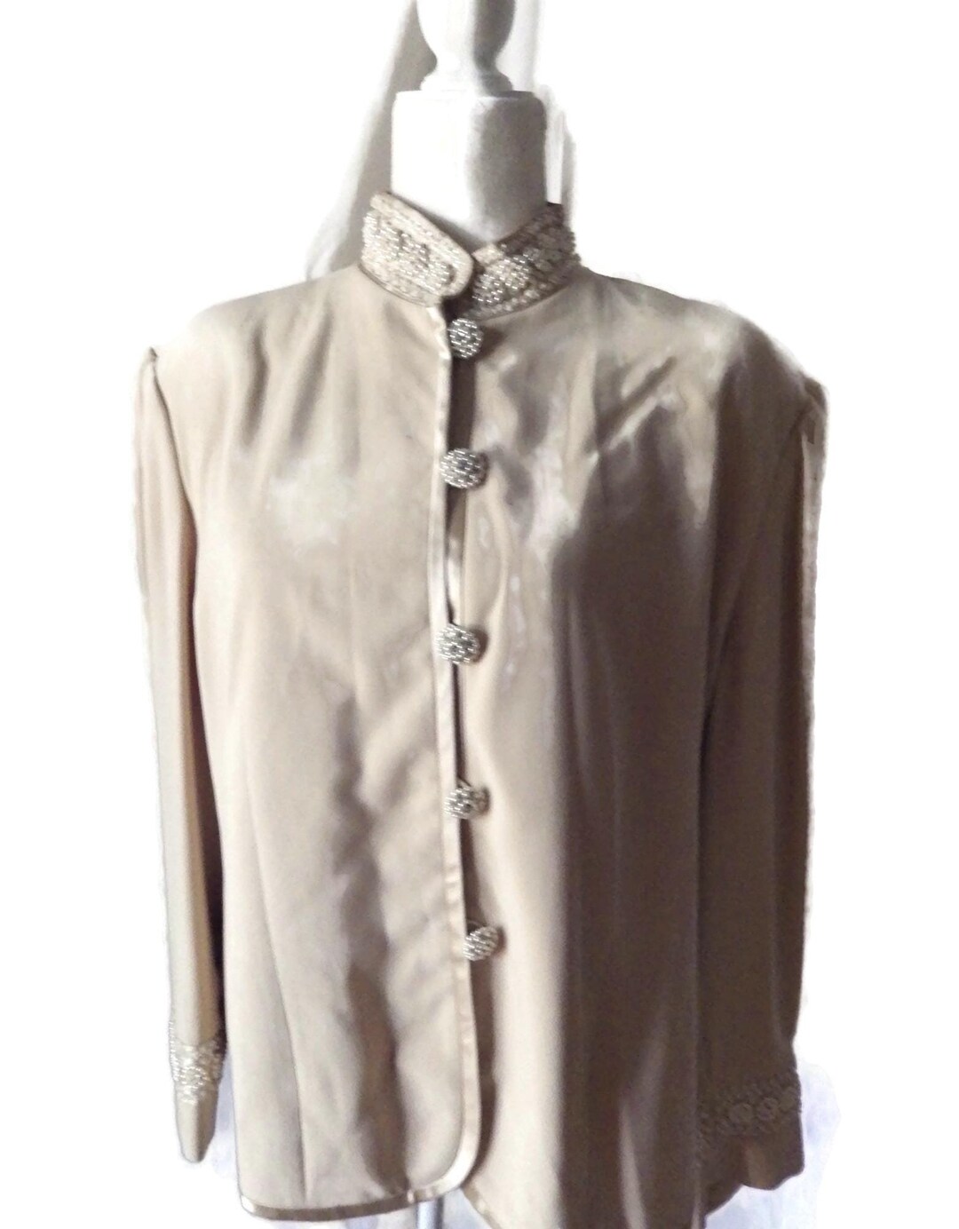Vintage Peter Nygard Designer Silk Jacket/ Beaded/ Size 14 - Etsy