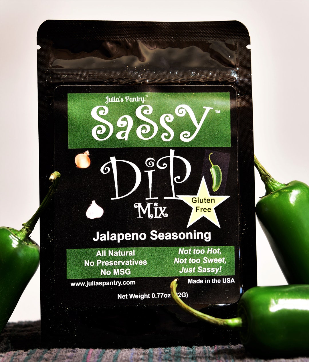 Sassy Jalapeno Dip Mix, Gourmet Dips, Dried Seasoning Mix, No Msg-no ...