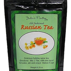 Russian Tea Mix, 5.25oz, Christmas Tea Mix, Holiday Beverage, Hot Toddy ...