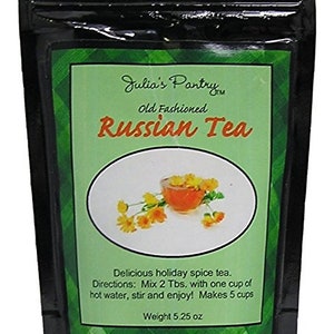 Russian Spice Tea Mix, 4 Packages 5.25oz, Holiday Beverage, Instant ...
