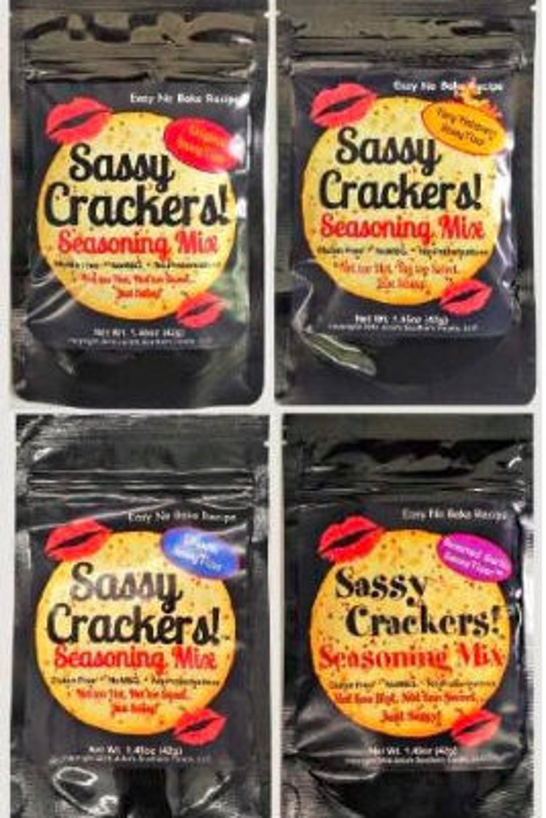 Sassy Crackers Mix Assortment 4 Pack, Sweet and Savory Party Snack ...