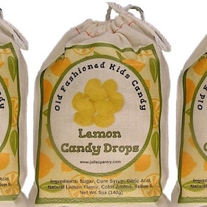 Old Fashioned Lemon Drops, Retro Cloth Bag, 5oz (pack of 3) - Etsy