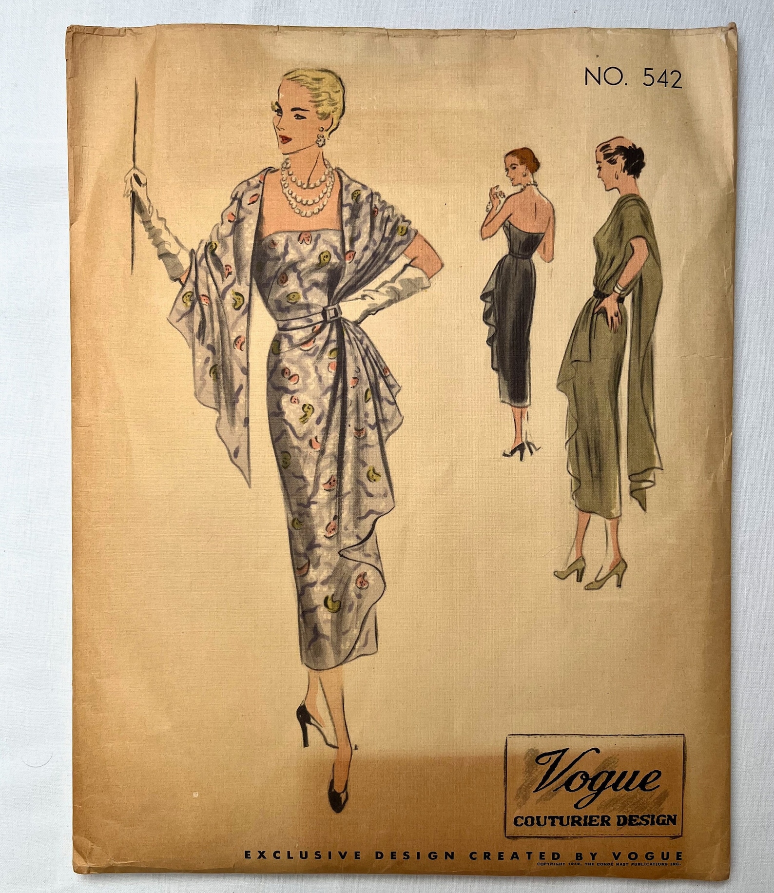 Vintage 1949 CUT VOGUE Couturier Design Sewing Pattern Size 18 - Etsy