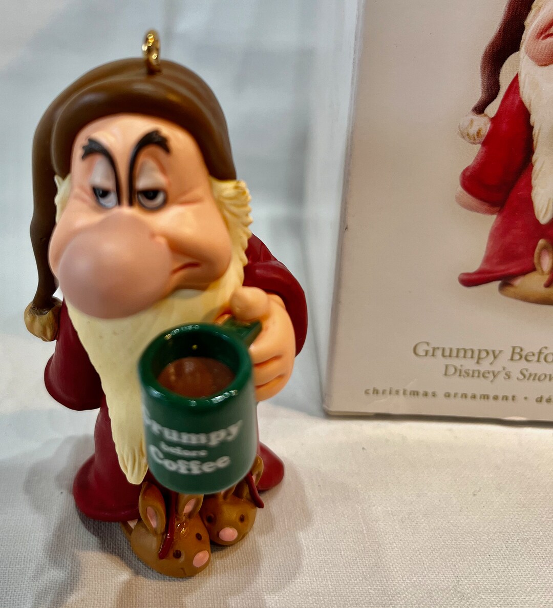 Disney Snow White Grumpy Before Coffee Christmas Ornament Hallmark ...