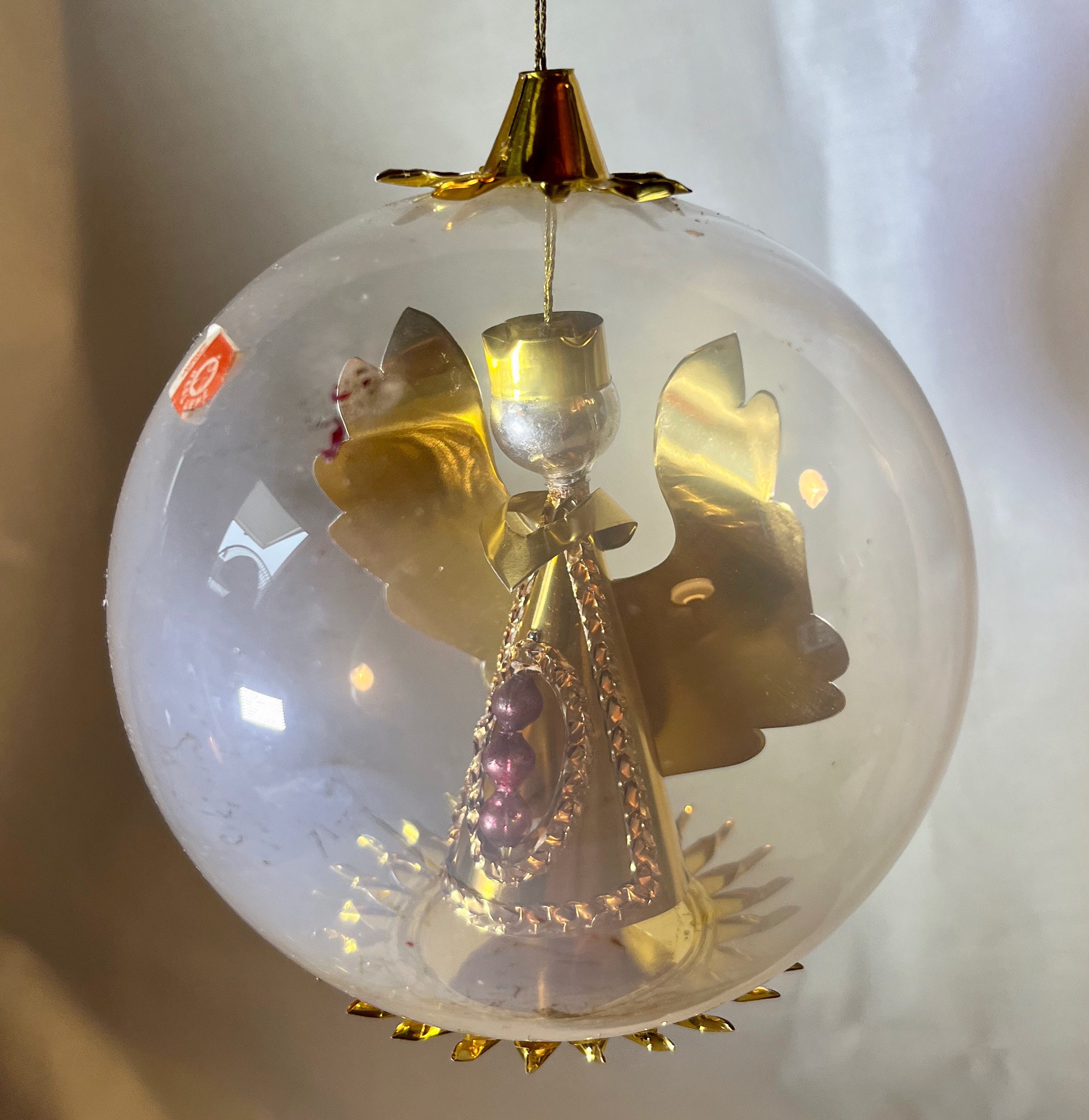 Vintage West German RESL LENZ Glass Christmas Tree Ornament an Angel ...