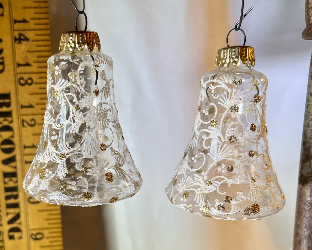 Vintage West German Bell Shaped Glass Christmas Tree Ornament - Etsy