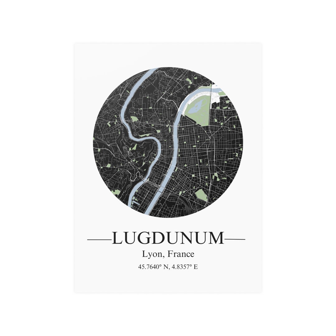 City Map - Lugdunum ( Lyon ) - Etsy