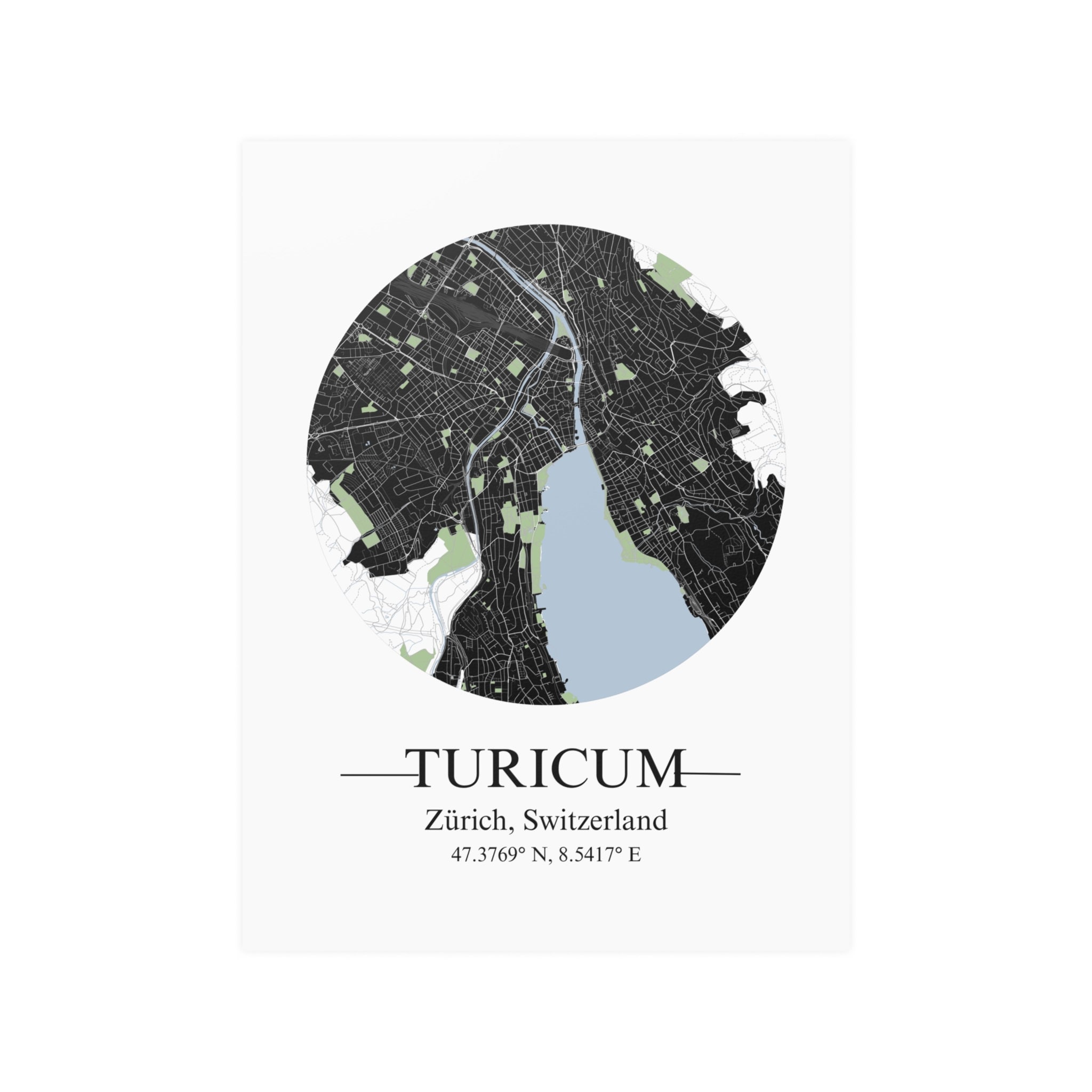 City Map - Turicum ( Zürich ) - Etsy