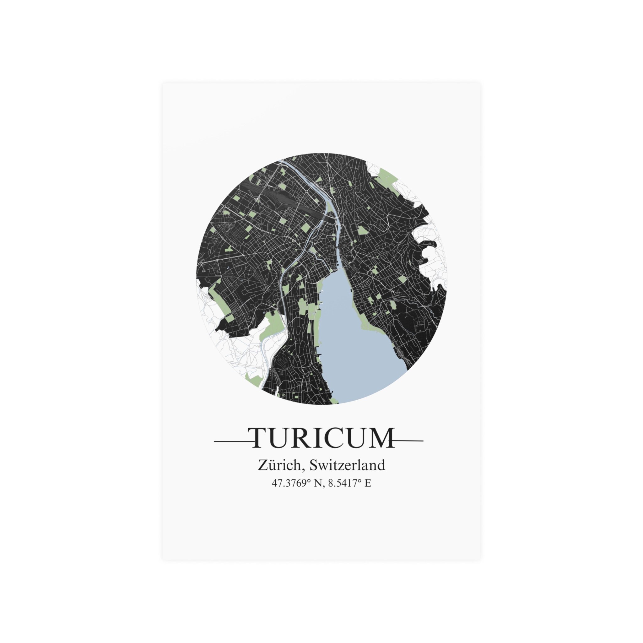 City Map - Turicum ( Zürich ) - Etsy