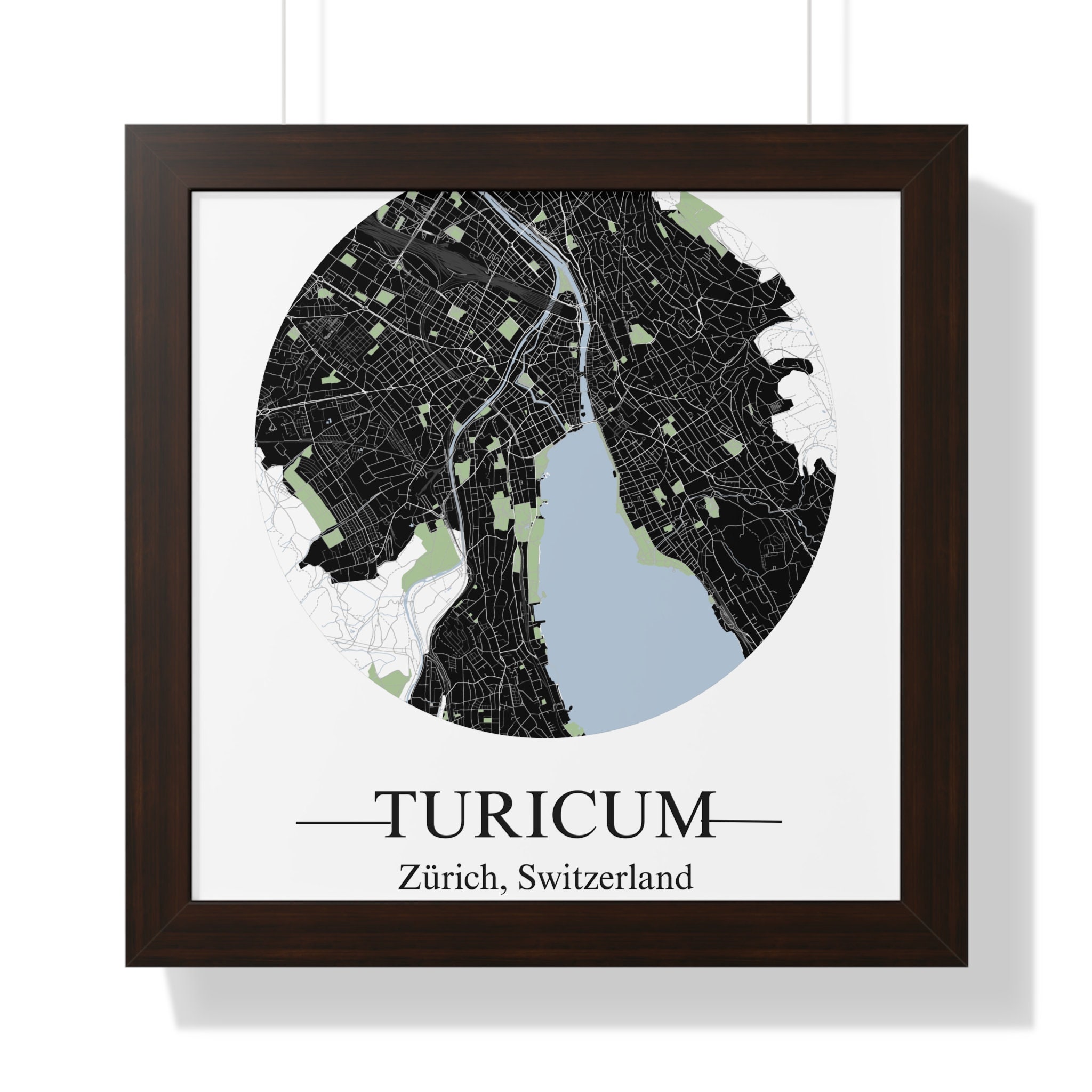 City Map Turicum Zürich - Etsy