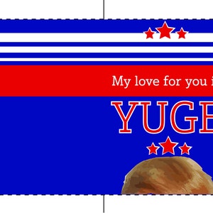 Donald Trump My Love for You is Yuge Printable Valentine's Day or ...
