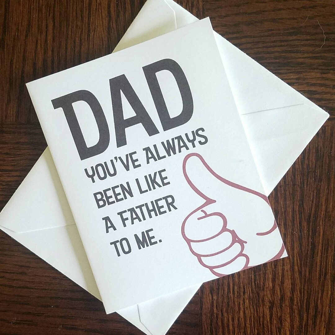 Dad You've Always Been Like A Father to Me Father's Day 4x5 Card ...