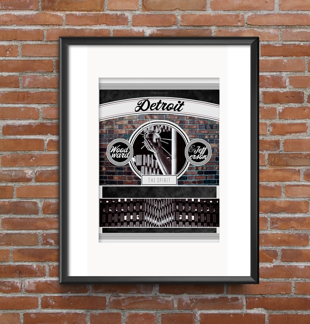 Detroit Motown Spirit of Detroit Art Print - Downtown Woodward Avenue ...