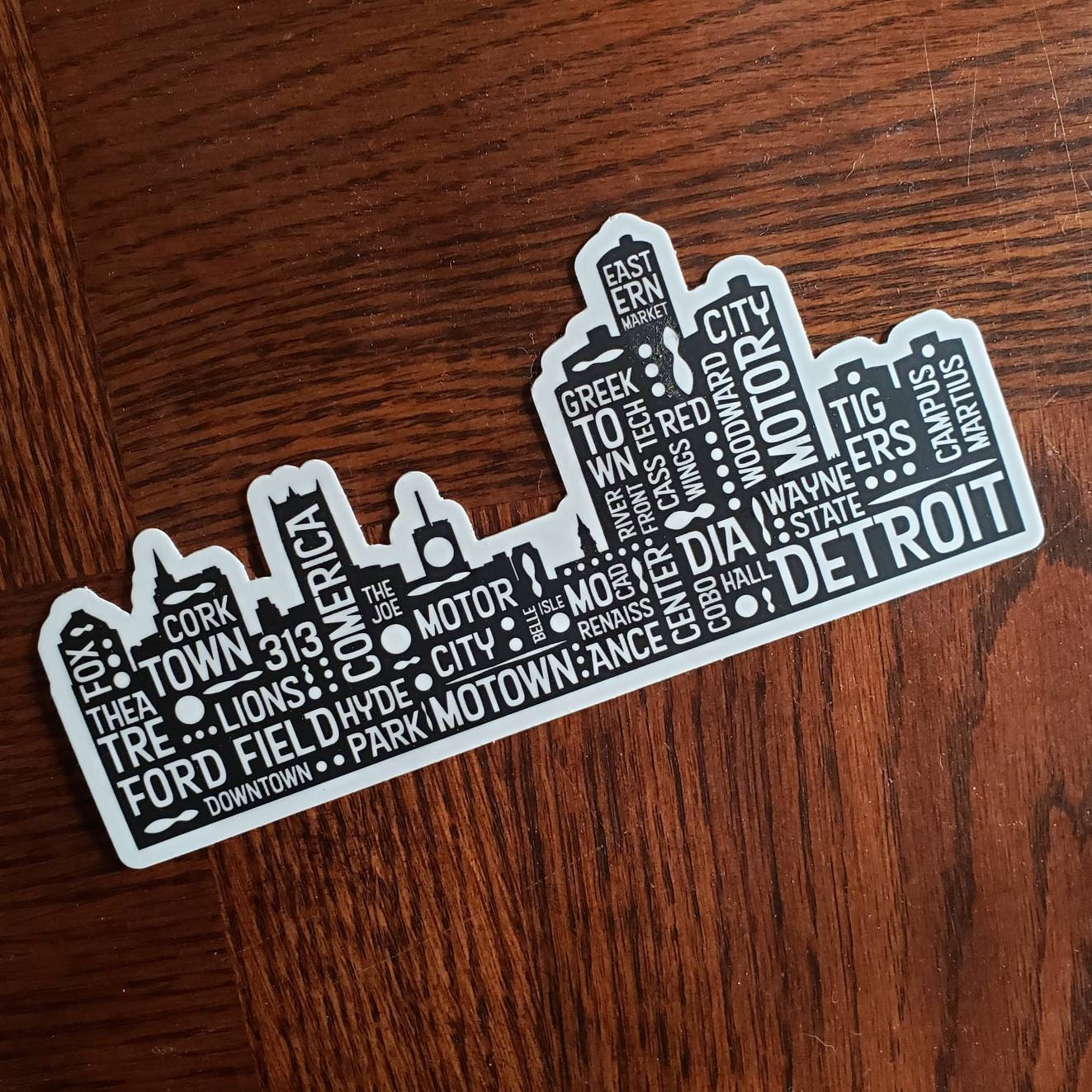 Detroit Skyline Vinyl Decal or Bumper Sticker Motown Sticker - Etsy
