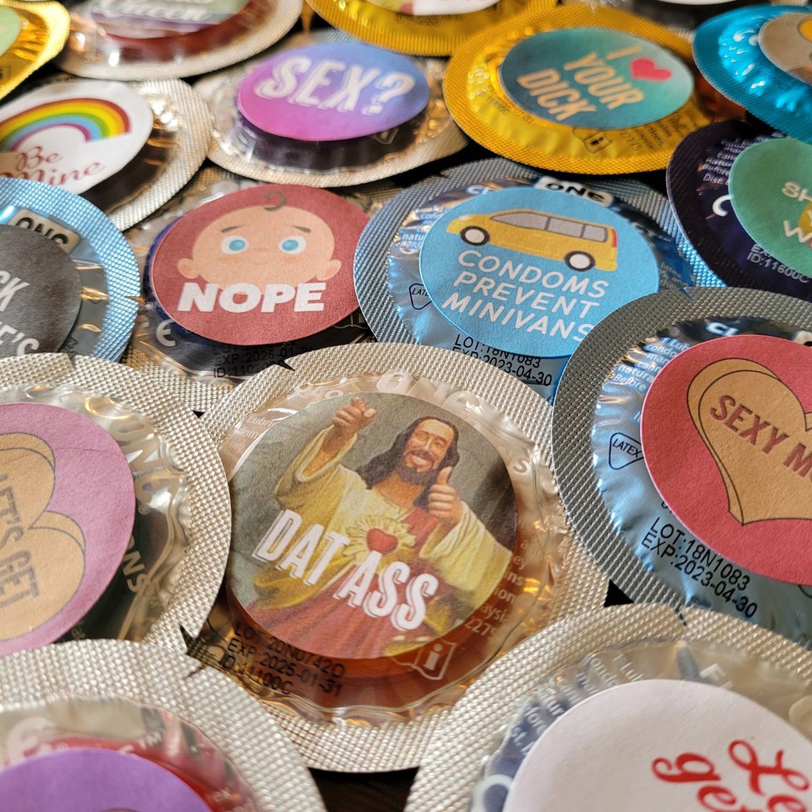 Custom Funny Condoms Individual Colored Valentine's Day | Etsy
