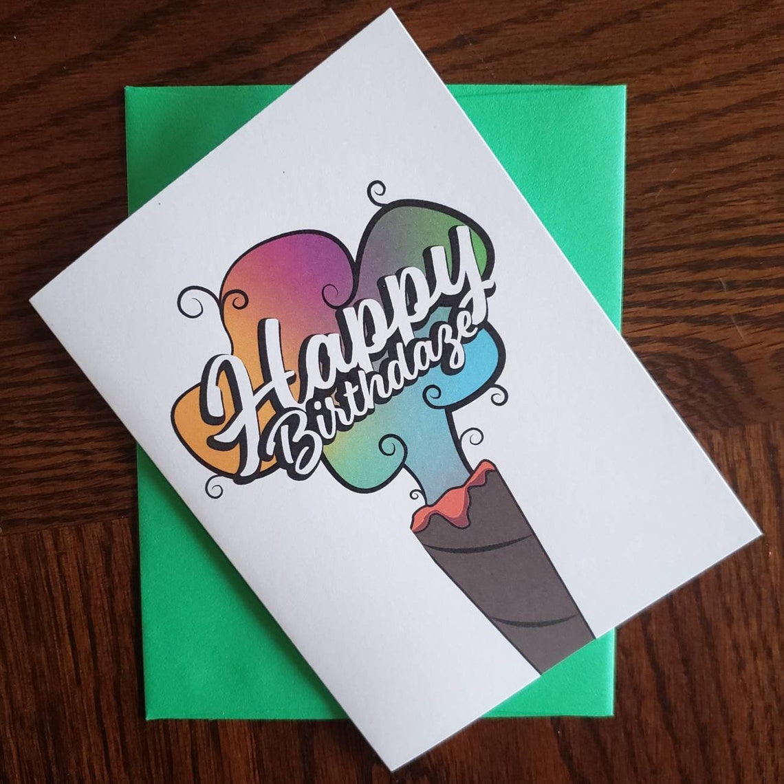 Happy Birthdaze Weed Birthday Card 4x5 Stoner Smoking - Etsy Ireland