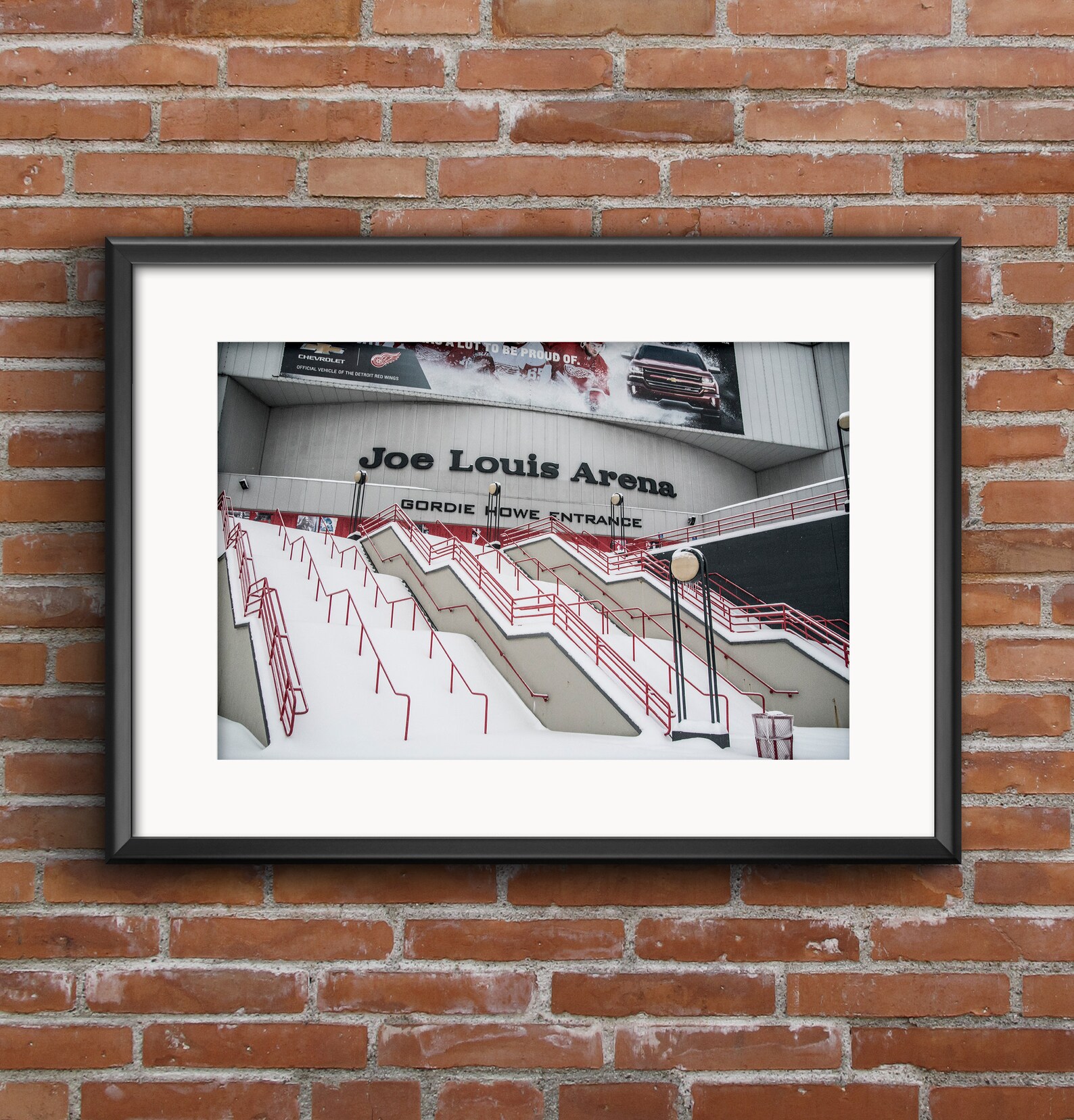 Joe Louis Arena in Detroit Art Print - Red Wings Hockey and Detroit ...