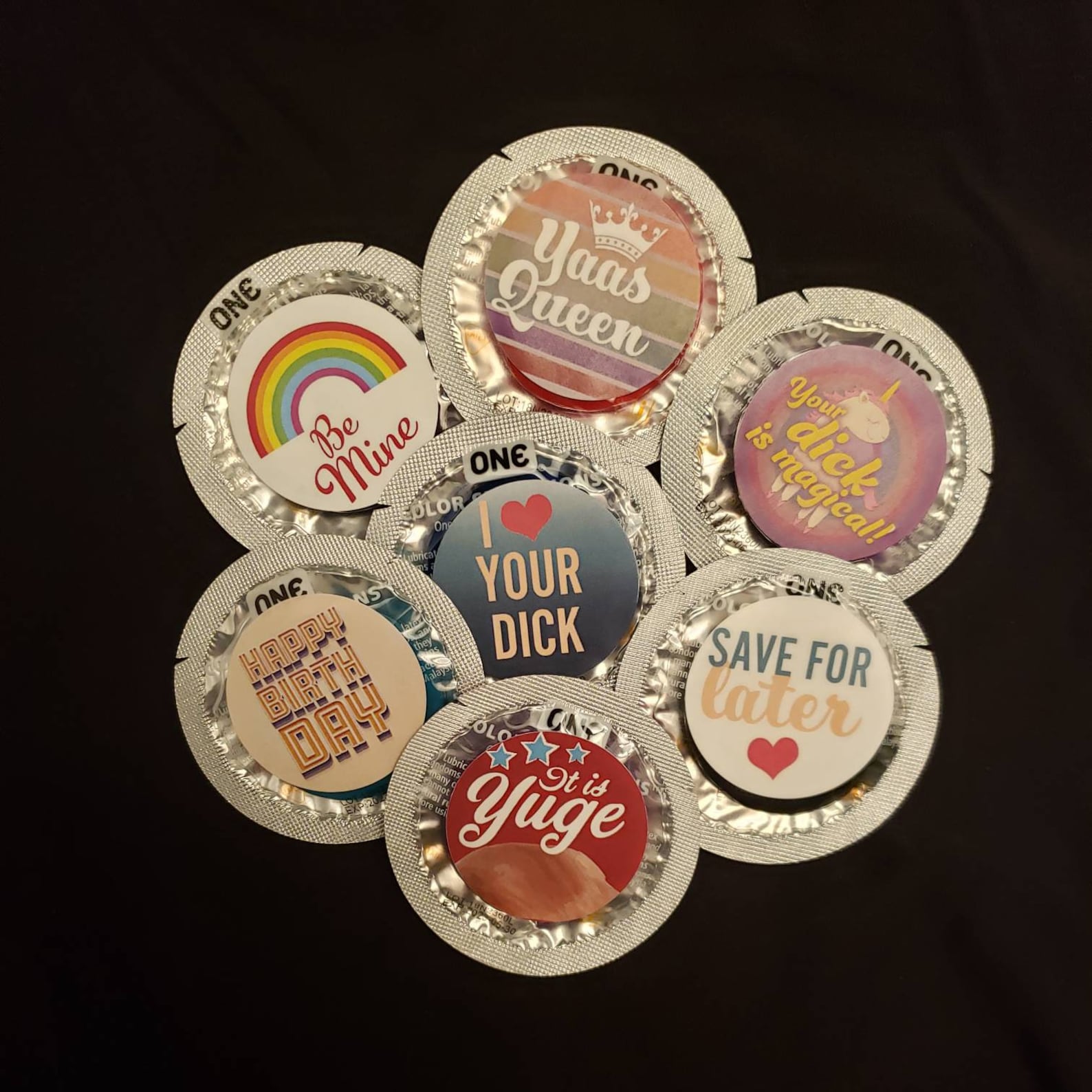 Custom Funny Condoms Individual Colored Valentines Day Etsy