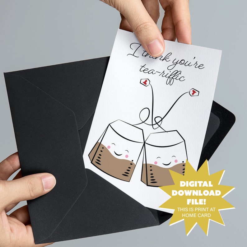 You Are Tea-riffic Printable Greeting Birthday Anniversary - Etsy