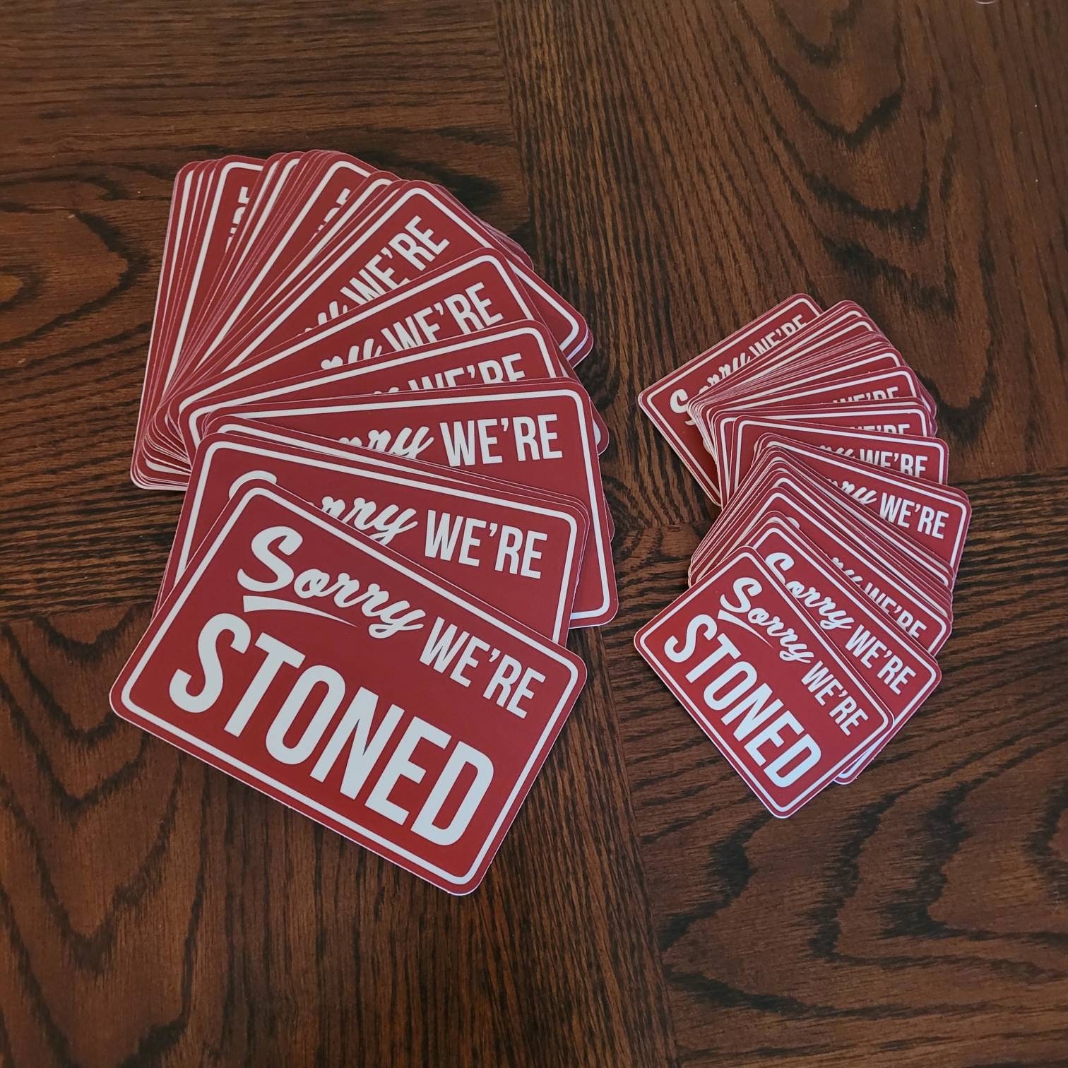 Sorry We're Stoned Adult Weed Small Sticker or Decal - Etsy Norway