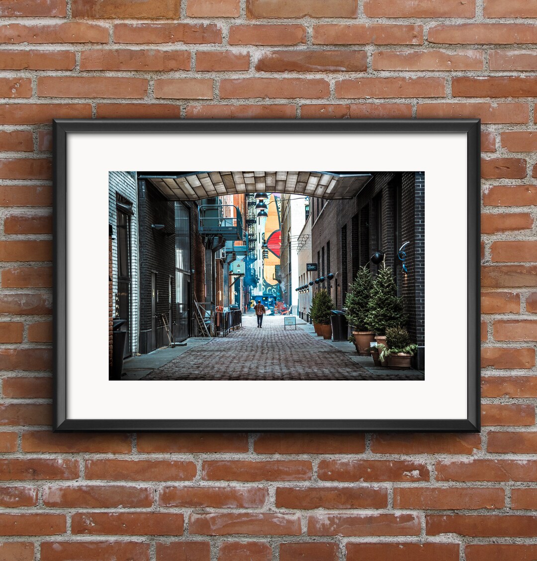 Detroit Alleyway Urban Art Print - Downtown Detroit City Poster Print ...