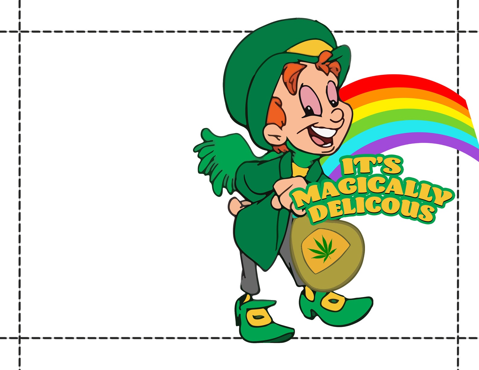 It's Magically Delicious Leprechaun St. Patrick's Day Weed Card - Funny ...