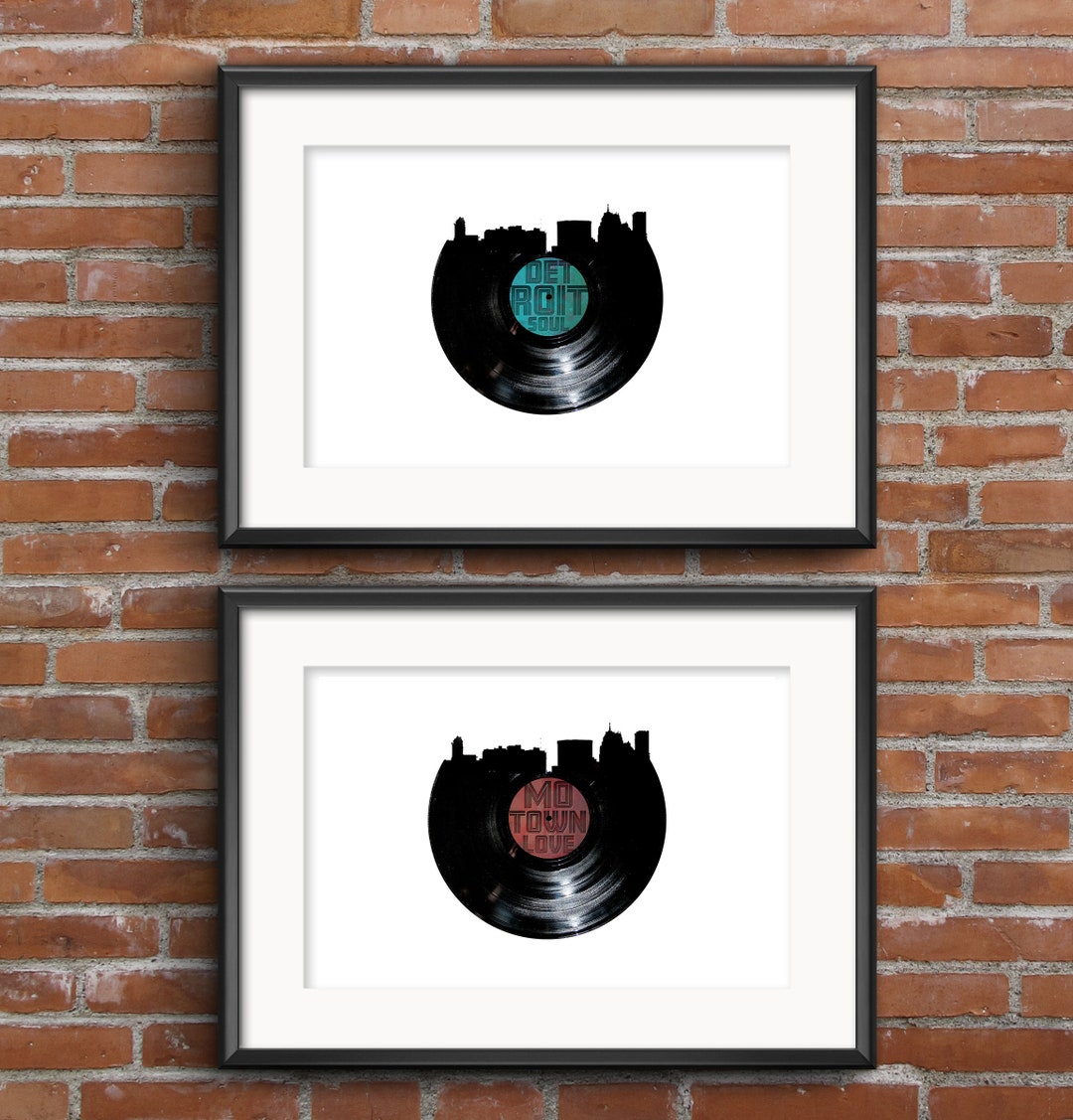Detroit Soul and Motown Love Vinyl Record Skyline Art Print - Motown ...