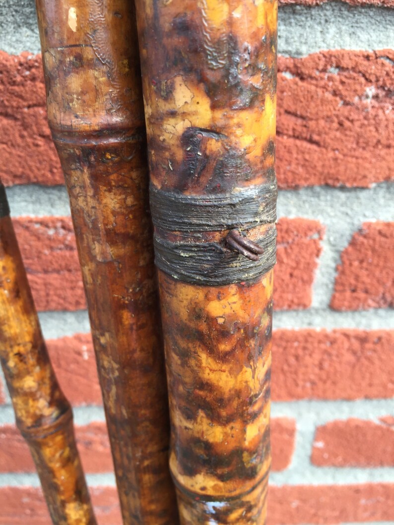 Antique 4 Pieces Bamboo Fishing Pole - Etsy