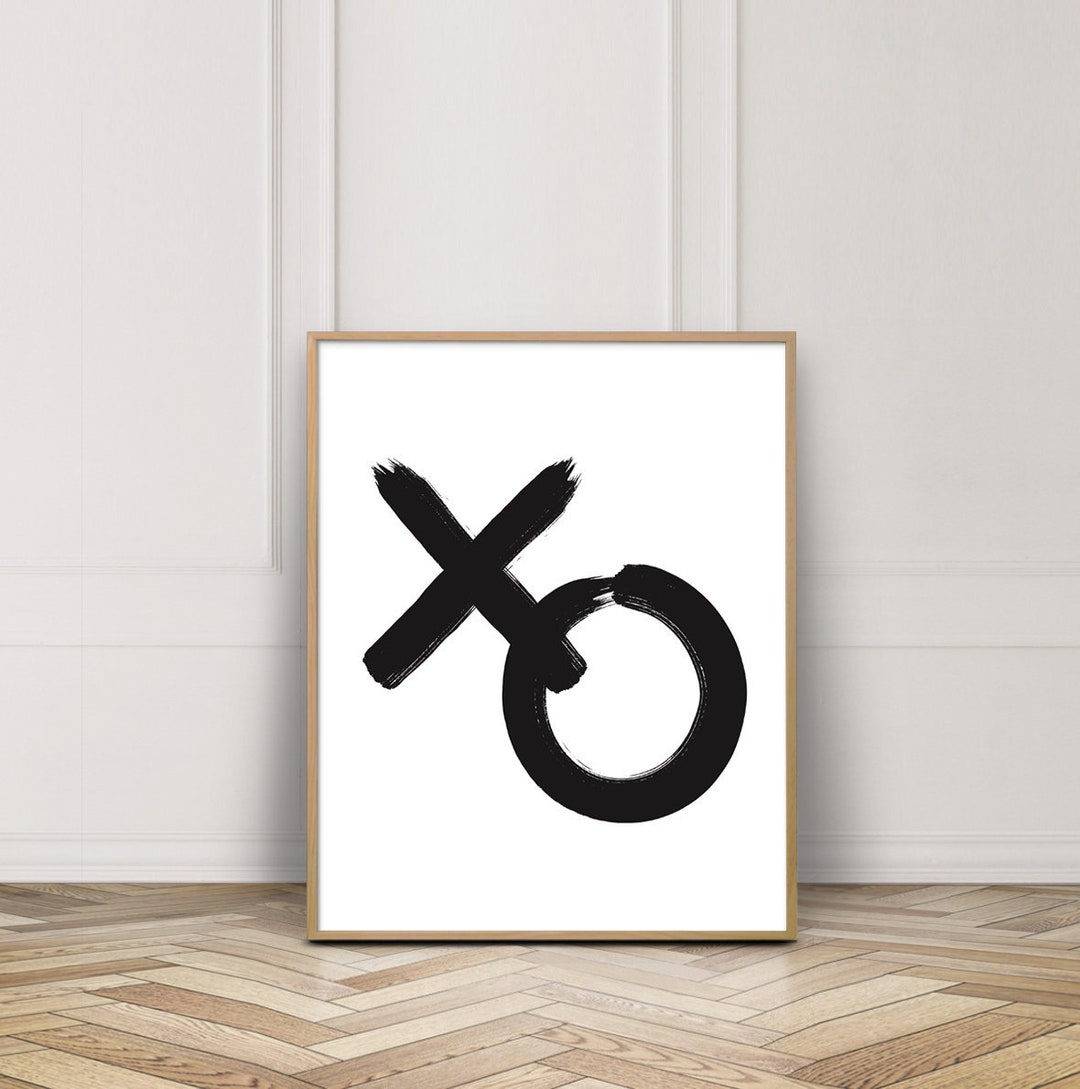 XO Printable Art Print, Hugs and Kisses Wall Art Printable, Digital ...