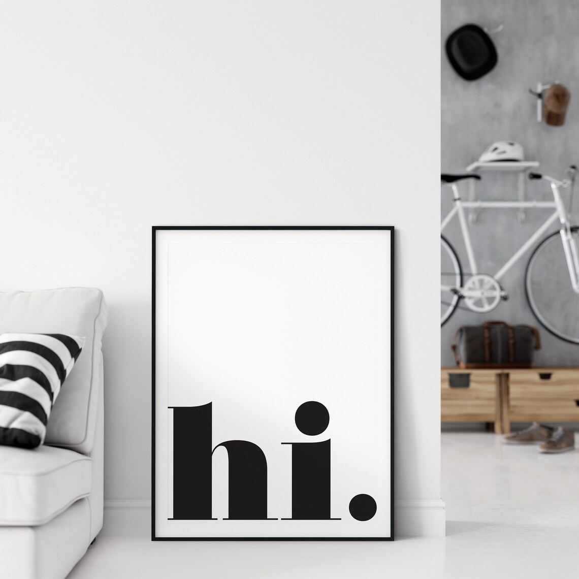 Hi Wall Art Print Hello Sign Printable Wall Art Typography - Etsy Australia