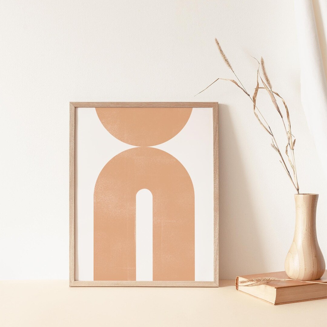 Mid Century Rainbow Arch Printable Wall Art Print, Abstract Arch ...