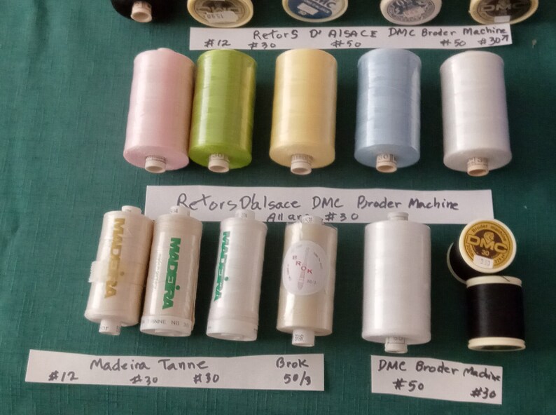 Close OUT DMC Retors D'alsace Colors, DMC Broder Machine Black 30 ...