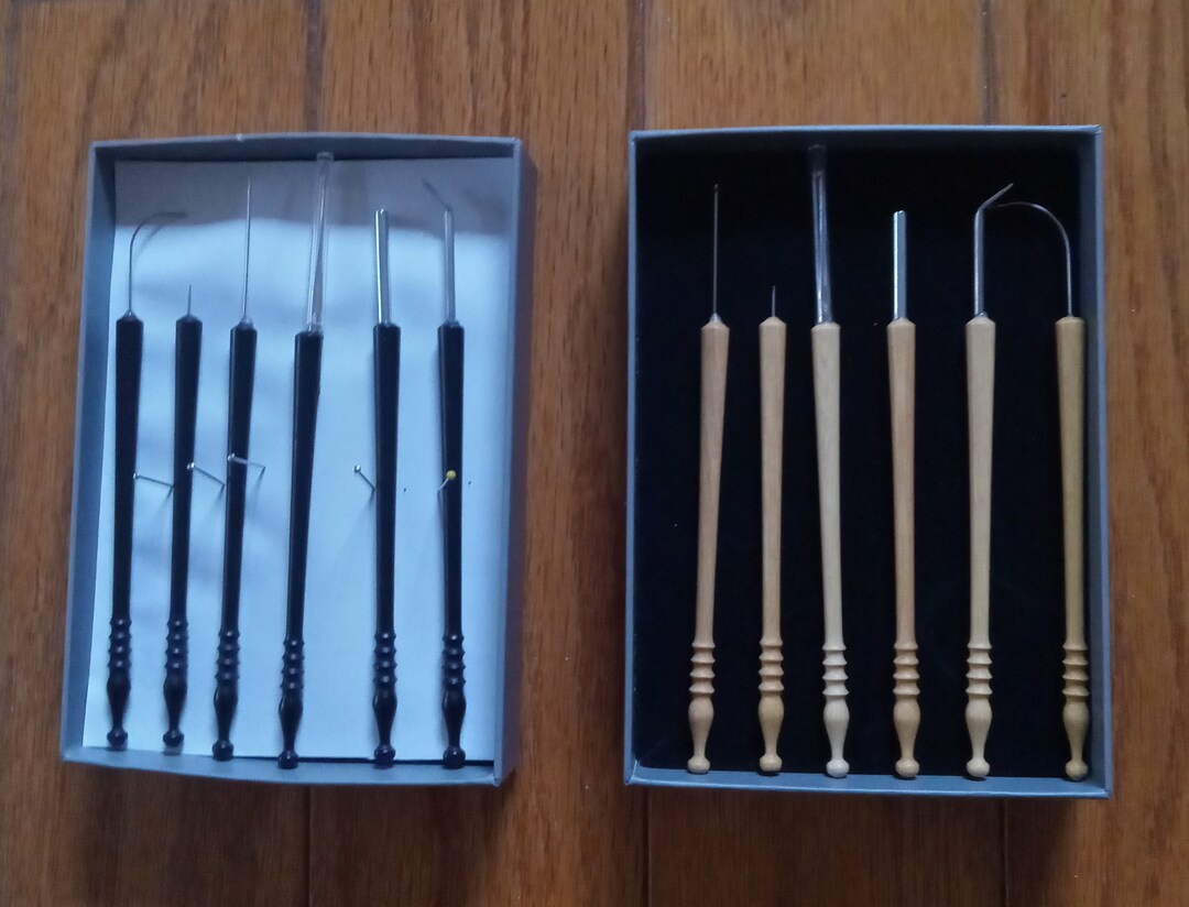 TOOL SET for Bobbin Lace Making. Set of 5 or 6 W/ Pin Pusher & - Etsy