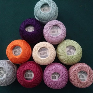 Lizbeth Group 1 -40 Tatting & Bobbin Lace Cotton Threads, Cordonnet 6 ...