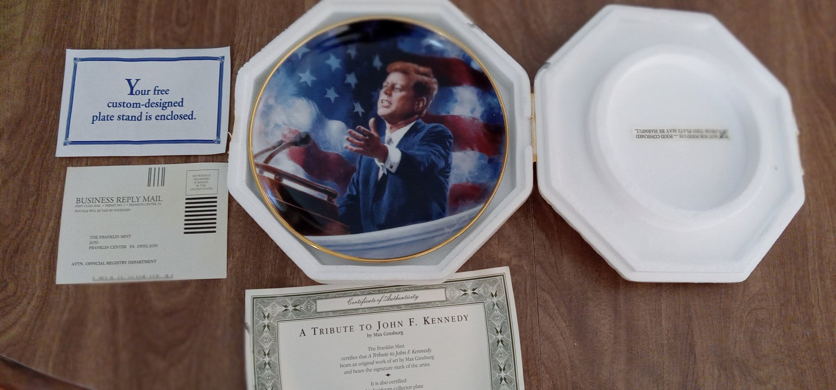 JFK Plate A Tribute to John F Kennedy. Numbered and Compoete - Etsy