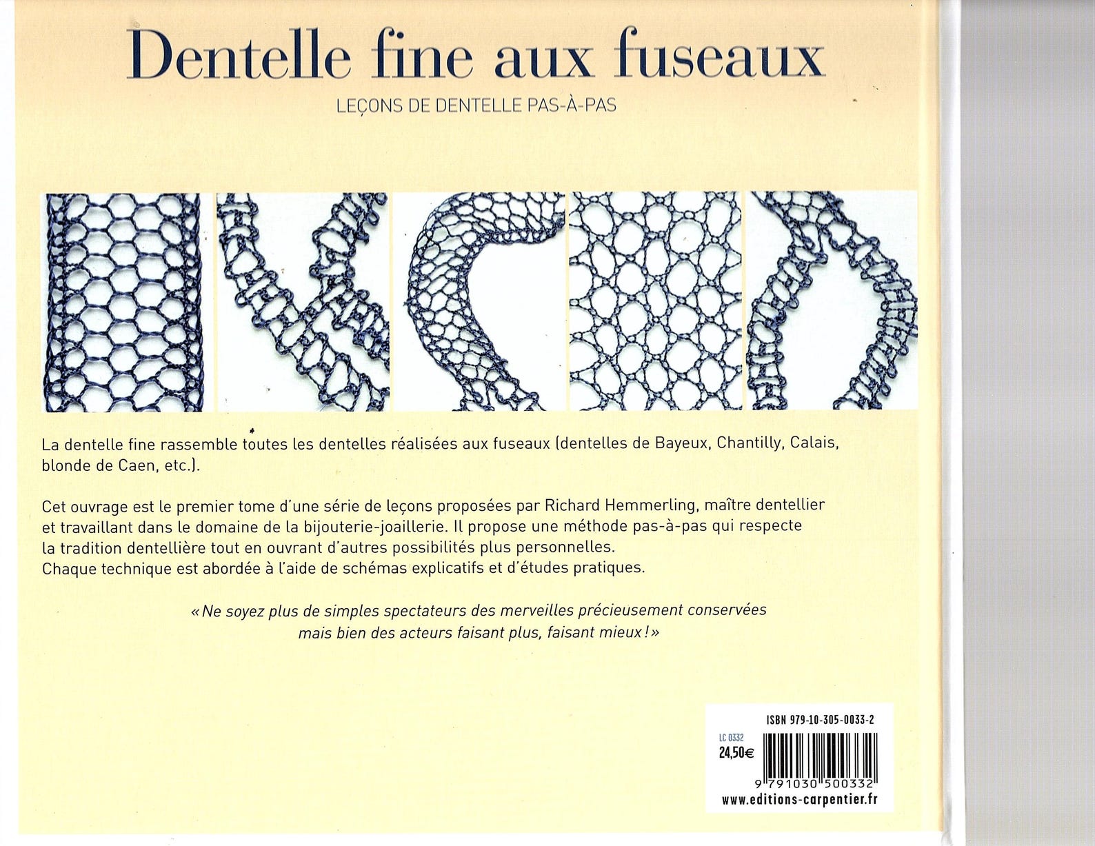 Dentelle Fine -french Point Bobbin Lace W Instruction Pattern and ...