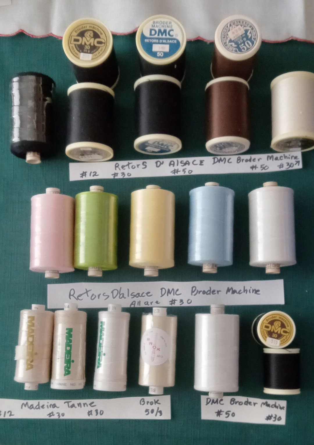 Close OUT DMC Retors D'alsace Colors, DMC Broder Machine Black 30 ...