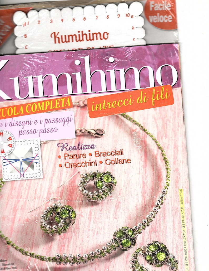 Kumihimo Square Disc & Pattern Book, Italian W/ Instructions. Listed as ...