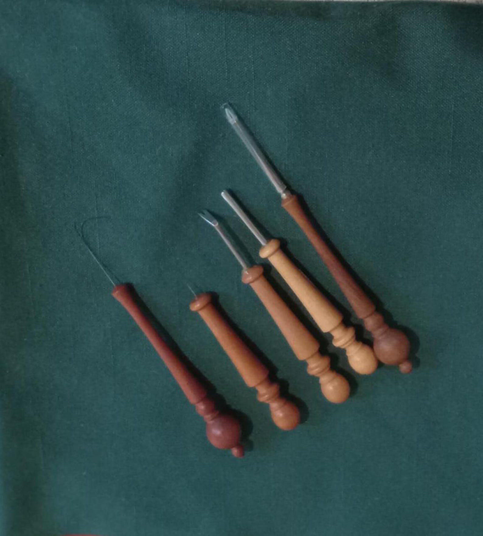 TOOL SET for Bobbin Lace Making. Set of 6 W/ Pin Pusher & Puller ...