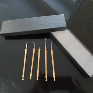 TOOL SET for Bobbin Lace Making. Set of 5 or 6 W/ Pin Pusher & - Etsy