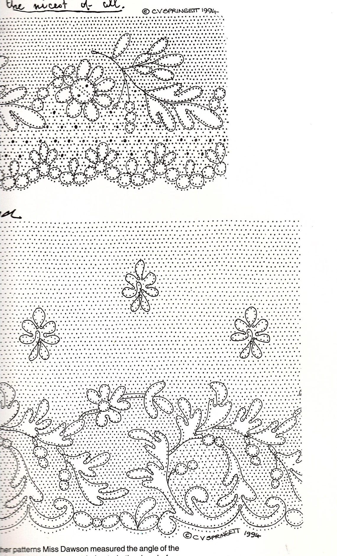 Dentelle Fine -french Point Bobbin Lace W Instruction Pattern and ...