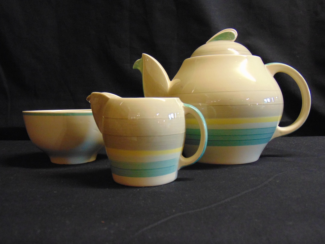 Art Deco Susie Cooper Teapot, Milk Jug and Sugar Bowl - Etsy