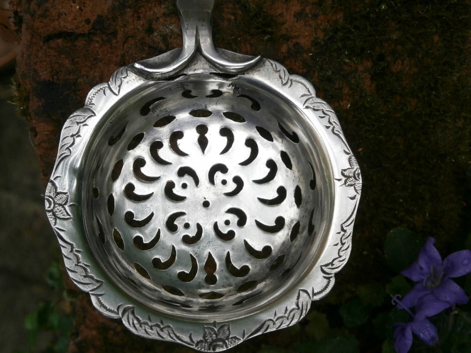 Hallmarked Silver Sugar Sifter Spoon | Etsy UK