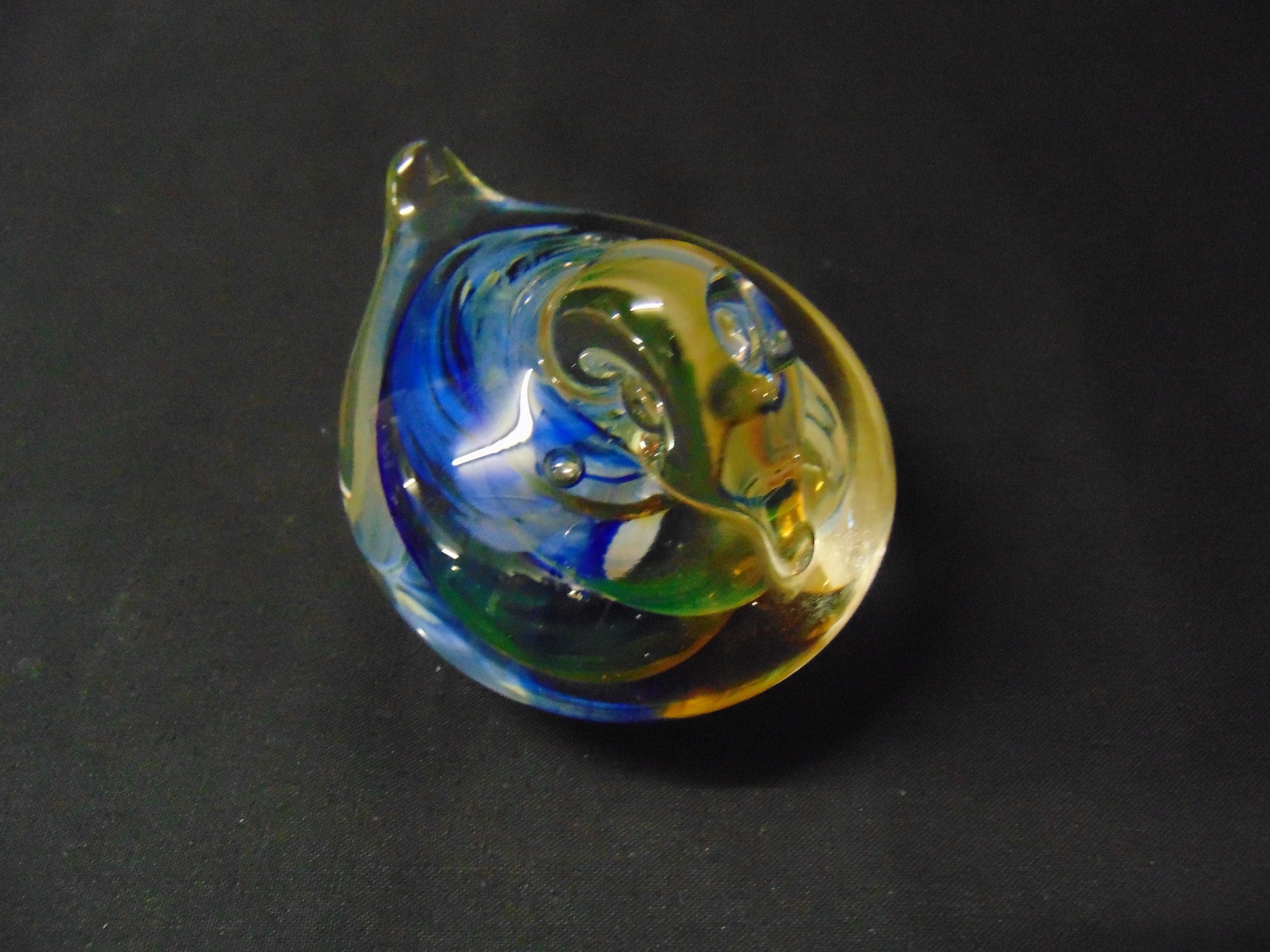 Art Glass Loon. Vintage Selkirk Glass Bird Figurine/Paperweight ...