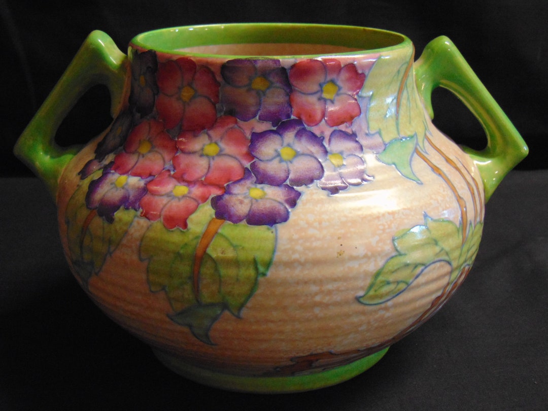 Charlotte Rhead Twin Handled Vase Hydrangea Pattern No. 3797 - Etsy