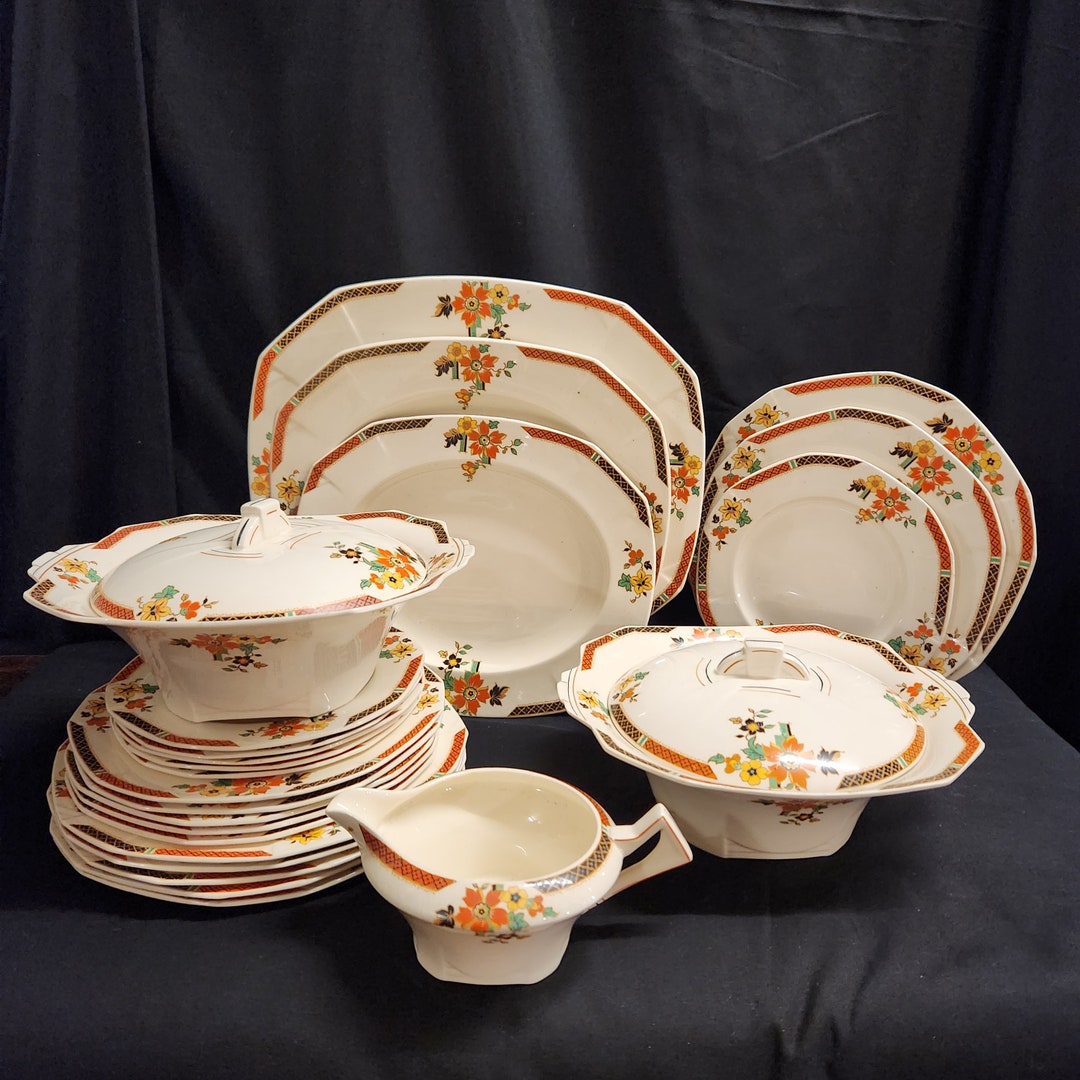 Art Deco Alred Meakin Marigold Kensington Pattern Dinner - Etsy