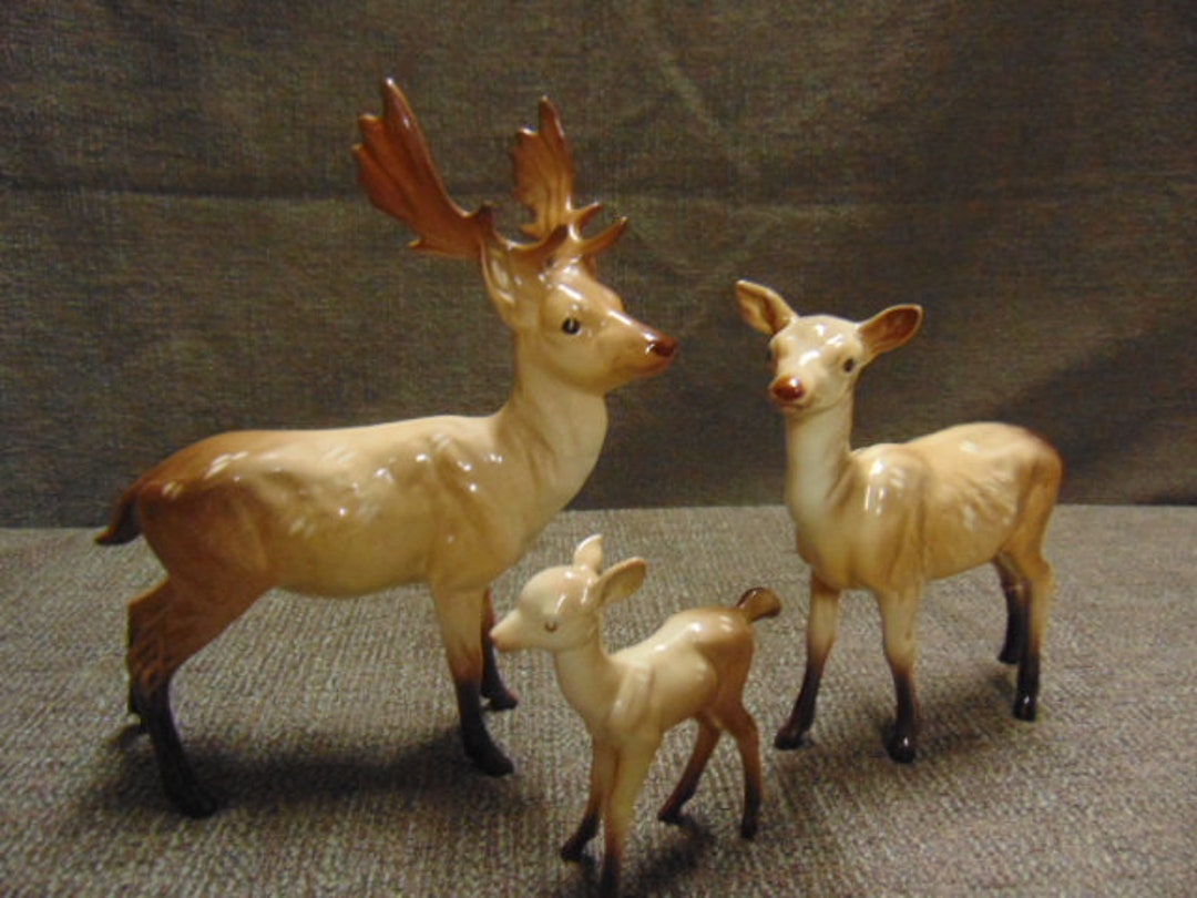 Beswick Deer Family - Stag, Doe and Fawn - Faulty - Etsy