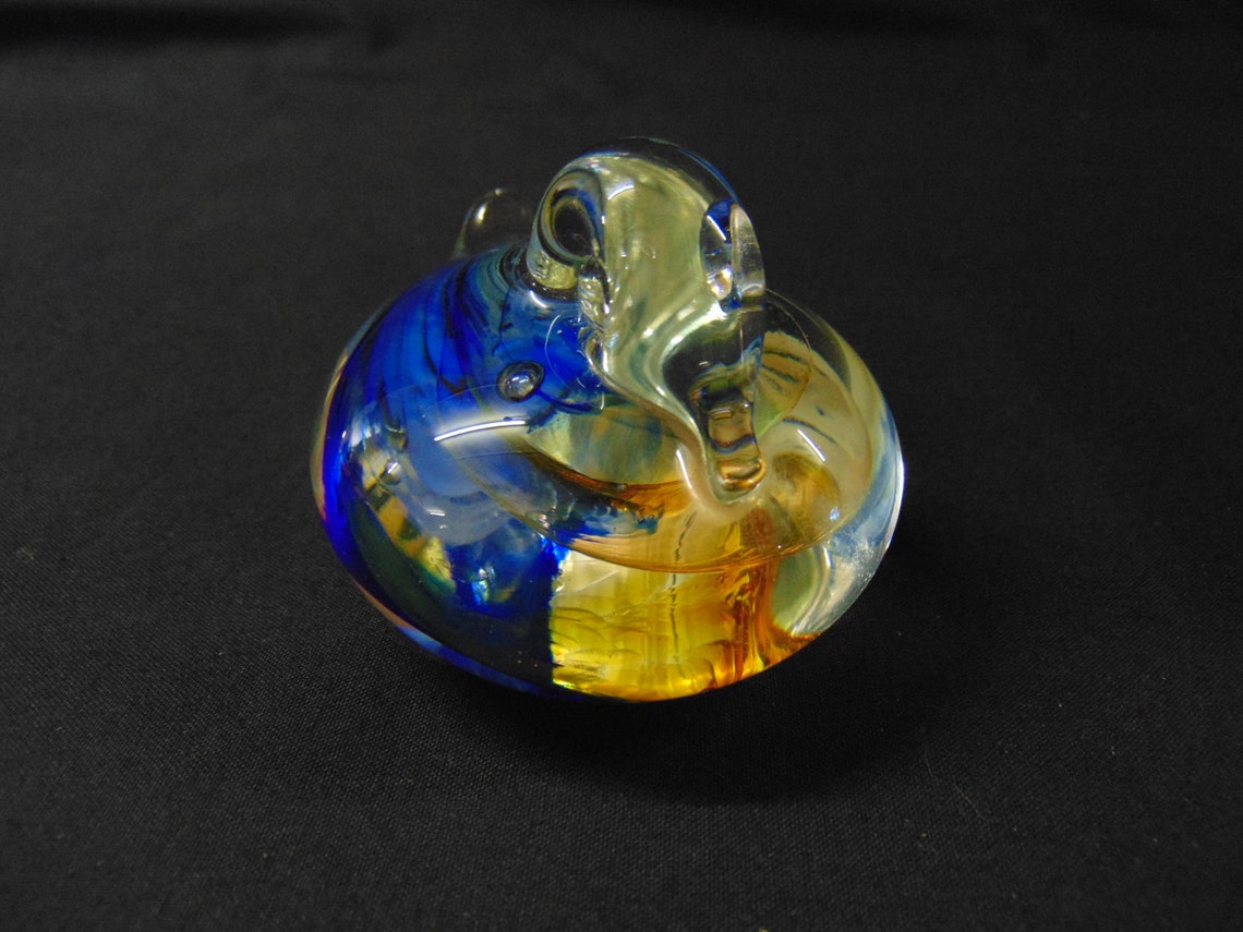 Handmade in Scotland Vintage Selkirk Glass Bird Paperweight | Etsy