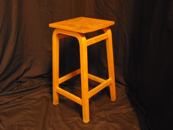 Mid Century Beech School Science Lab Stool - Etsy UK