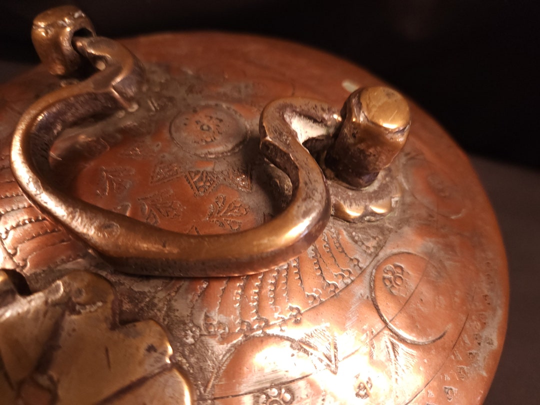 Indian Brass & White Metal Paan Daan Container - Etsy